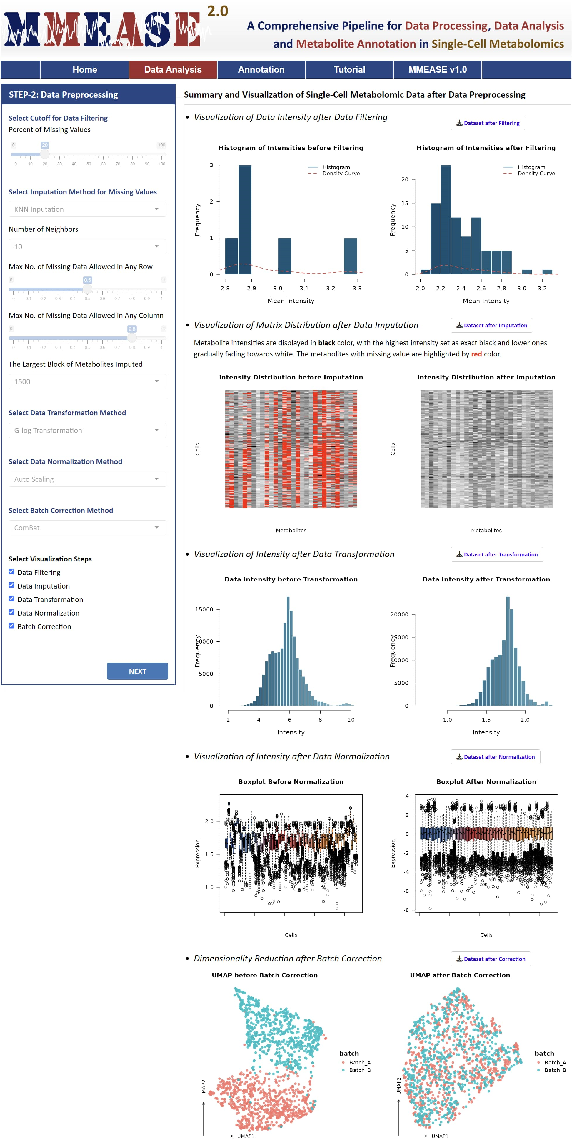 MMEASE: Enhanced Analytical Workflow for Single-cell Metabolomics